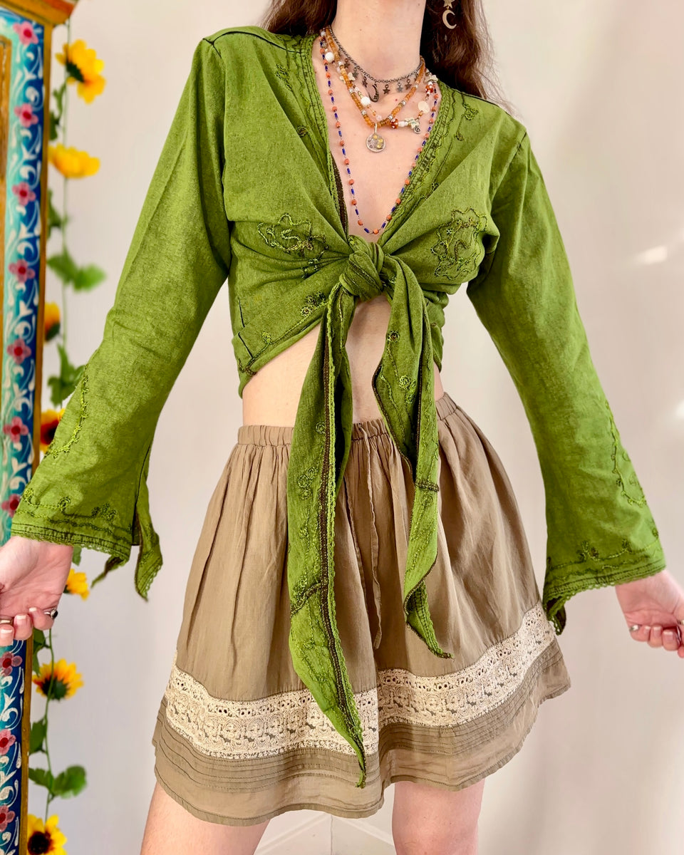 Green Fairy Wrap Top – EthicalRoots